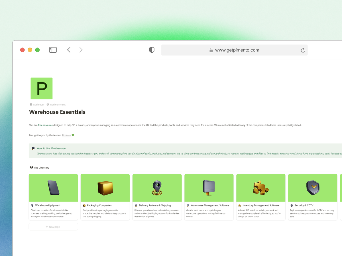 Introducing Warehouse Essentials: The Ultimate Resource